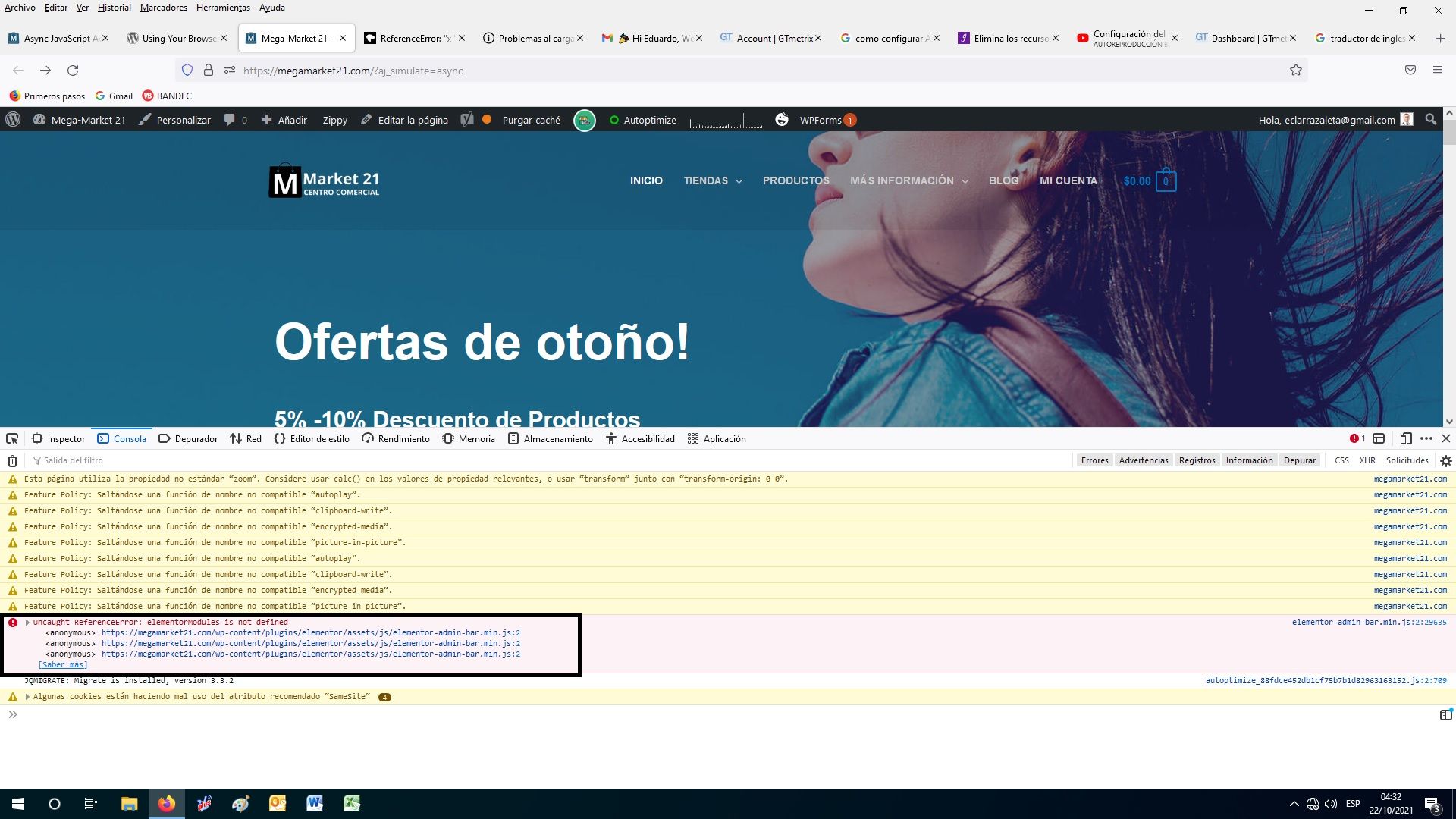 Errores de JavaScript en la consola? – Administración Word Errores de JavaScript en la consola? – Administración Word