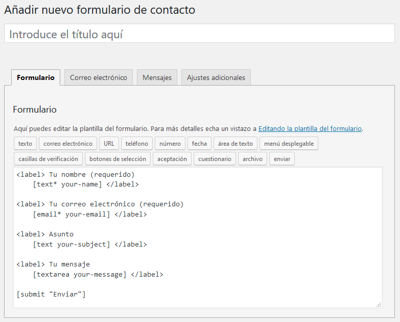 Cómo crear formularios con Contact Form 7 - Webempresa