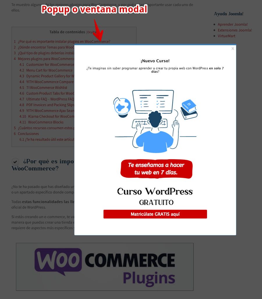 Crear PopUp en WordPress (Mejores plugins)